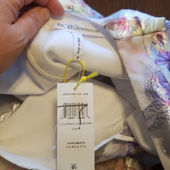 BCBGeneration | Dresses | Bcbgeneration Sheer Floral Full Dress Formal ...